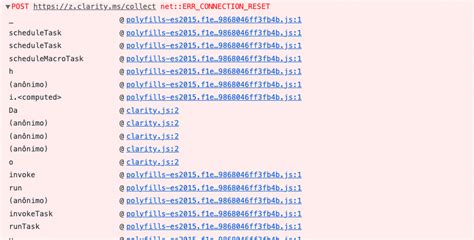 Errconnectionreset Post Clarity · Issue 354 · Microsoftclarity · Github