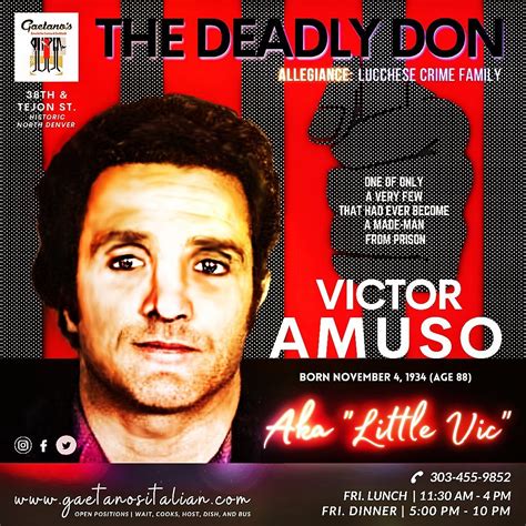 Vittorio Little Vic Amuso Born Gaetanos Restaurant Facebook
