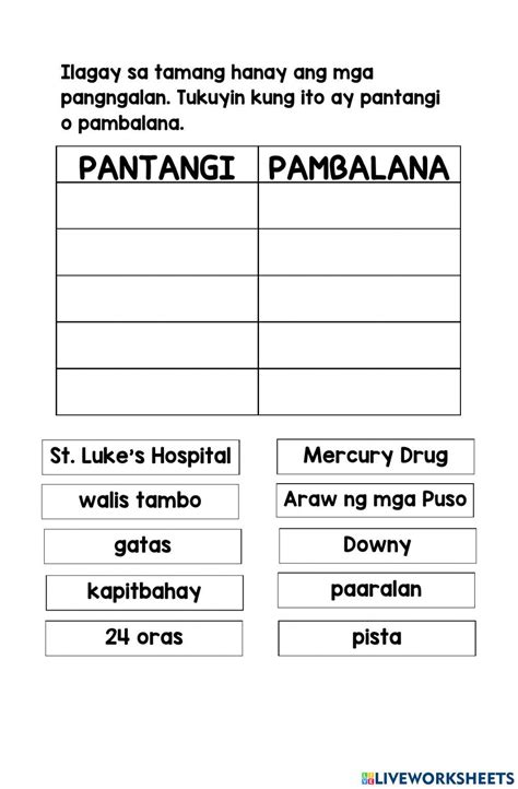 Pandiwa At Panlapi Worksheet