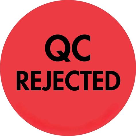 Qc Rejected Label Quality Control Tracking For Rejected Items Ampac
