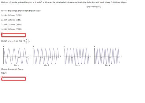 solved find u x t for the string of length l 1 and 2