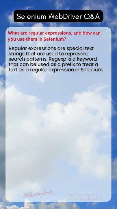 What Are Regular Expressions And How Can You Use Them In Selenium Youtube