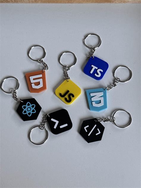 Web Developer Keychains Html Css Javascript React Typescript