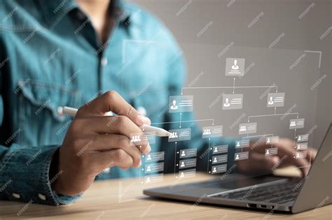 Premium Photo Organization Chart With Hierarchy Structure Of Teams And Employees In Company