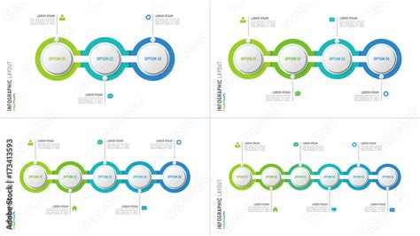 Vector Timeline Chart Infographic Designs For Data Visualization 3 4