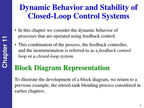 Ppt Dynamic Behavior Of Closed Loop Control Systems Powerpoint