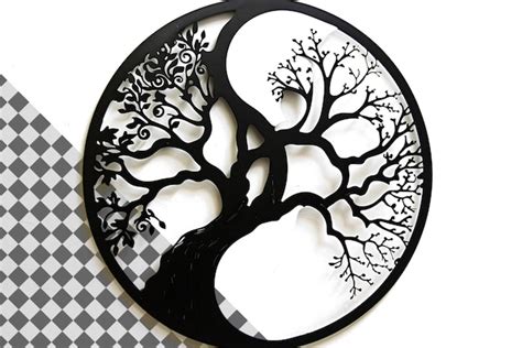 투명 한 배경 에 고립 된 금속 벽화 생명 의 나무 프리미엄 Ai 생성 Psd