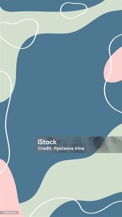 세로 추상적 배경입니다 손으로 다양한 모양과 낙서 개체를 그린 Instagram 스토리에 사용하세요 현대 현대 트렌디 한 벡터 일러스트 0명에 대한 스톡 벡터 아트 및 기타