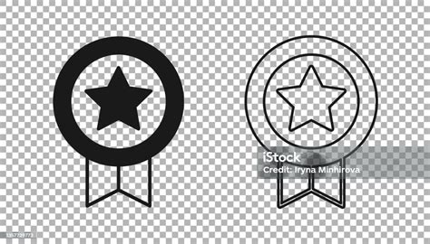 투명 한 배경에 고립 된 메달 아이콘과 블랙 게임 등급 게임에 대한 레벨 결과 벡터 메달에 대한 스톡 벡터 아트 및 기타 이미지 메달 아이콘 컴퓨터 사용 Istock