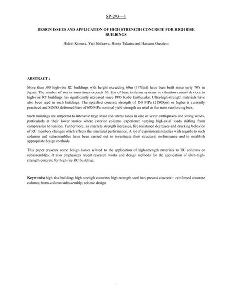 Reinforced Concrete Columns With High Strength Concrete And Steel Reinforcement Pdf Standards Club