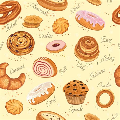 Bakery And Cake Seamless Pattern Vector Free Download