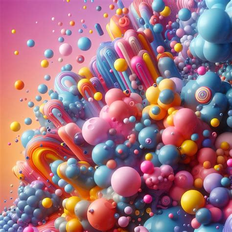 Premium Ai Image Abstract 3d Art Background Colorful Floating Liquid