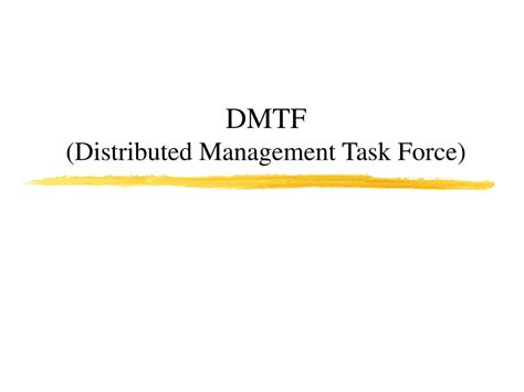 ppt overview of dmtf smwg and cim powerpoint presentation free