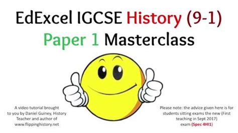 EdExcel IGCSE History Paper Exam Technique Video TpT