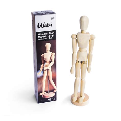 Waku หุ่นไม้ หุ่นจำลองคน โมเดลสำหรับใช้เป็นแบบในการวาดรูป 8 นิ้ว 12 นิ้ว Shopee Thailand