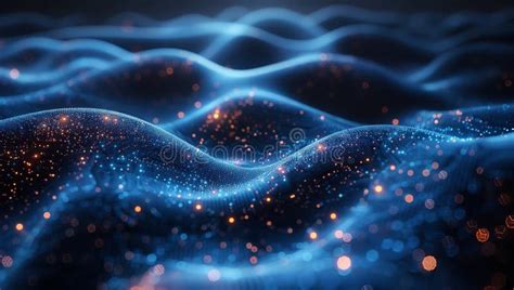 Abstract Digital Waves With Glowing Particles Creativity And Innovation In Mesmerizing Blend