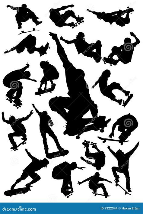 Vector Skateboarding Set Stock Vector Illustration Of Board 9322344