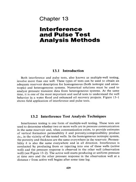 Chapter 13 Interference And Pulse Test Analysis Methods Pdf