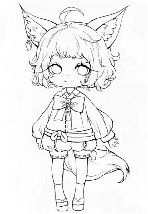 【黑白线稿】动漫人物线稿，女生漫画线稿 花瓣网