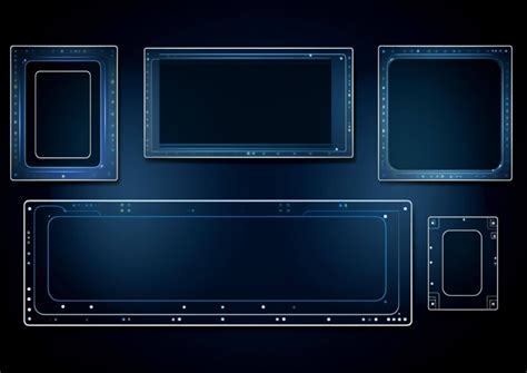Download Blue Rectangular Frames With Lights For Electronic Device Or