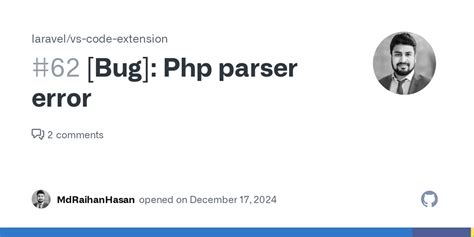 Bug Php Parser Error · Issue 62 · Laravelvs Code Extension · Github