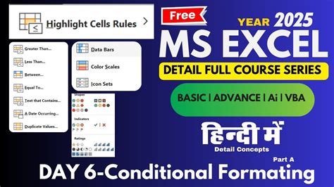Excel Training Day 6 Conditional Formatting Tabs Cover Exceltutorial