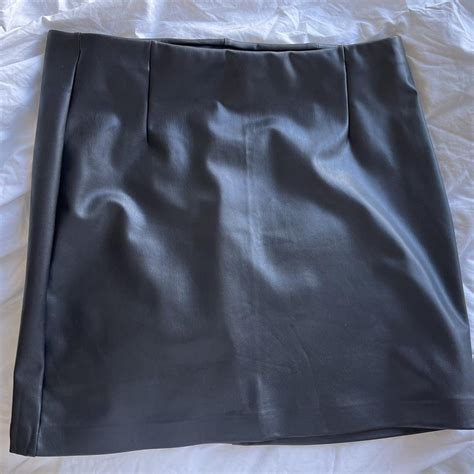 Faux Leather Black Mini Skirt From Dynamite Never Depop