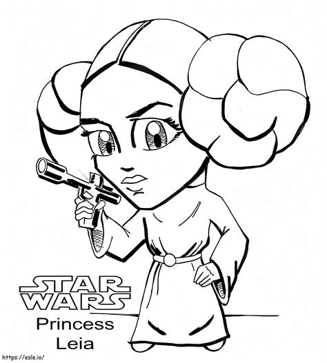 Funny Princess Leia Coloring Page