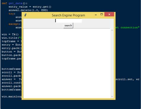 Search Engine Program Using Tkinter In Python With Source Code Sourcecodester