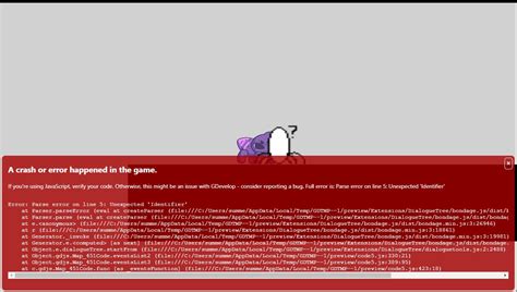 Starting Dialogue Branch Gives Crash Error Solved Gdevelop General Gdevelop Forum
