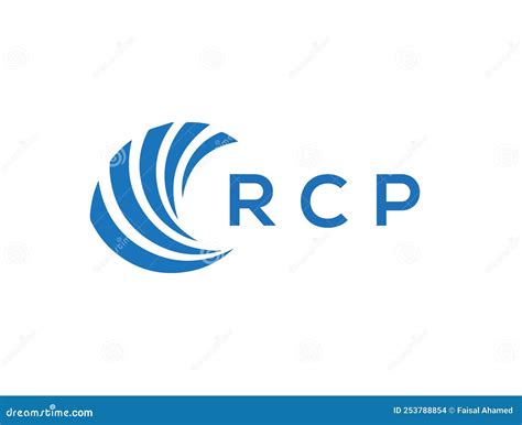 Rcp Letter Logo Design On White Background Rcp Creative Circle Letter Logo Concept Stock