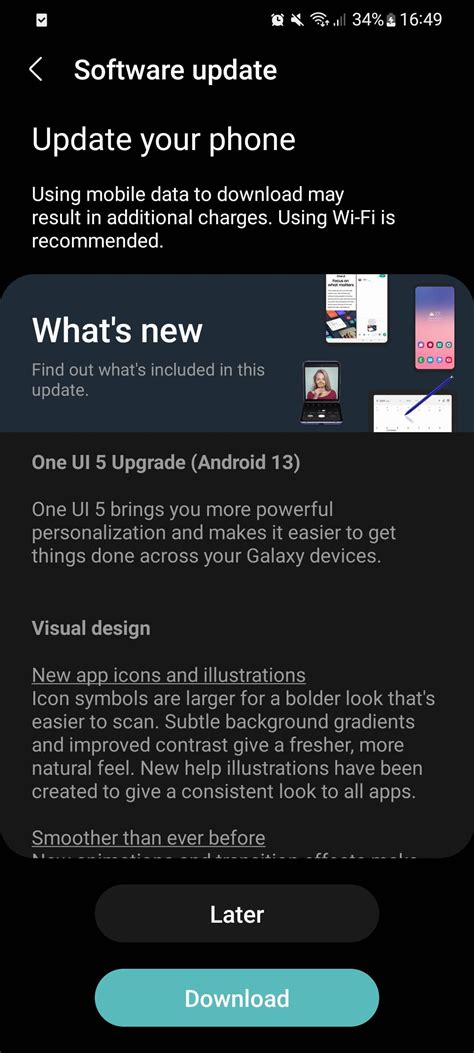 one ui 5 android 13 update available on unlocked galaxy s20 in the uk