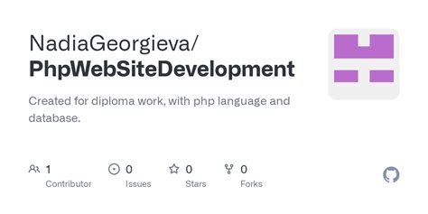 Github Nadiageorgieva Phpwebsitedevelopment Created For Diploma Work With Php Language And