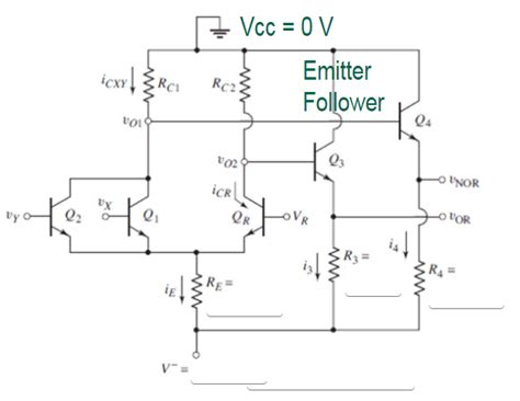 Solved Design An Ecl Ornor Circuit Meeting The Following