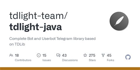 github tdlight team tdlight java complete bot and userbot telegram library based on tdlib