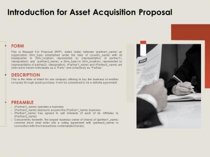 Asset Acquisition Slide Team