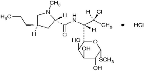 Chemical Structure Of Clindamycin Hydrochloride Download Scientific Diagram