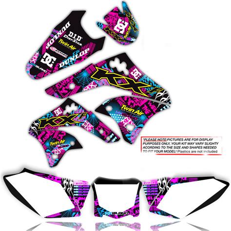 2019 2020 Kawasaki Klx 140 Graphics Kit Night Rider Magenta Cyan Decals Ebay