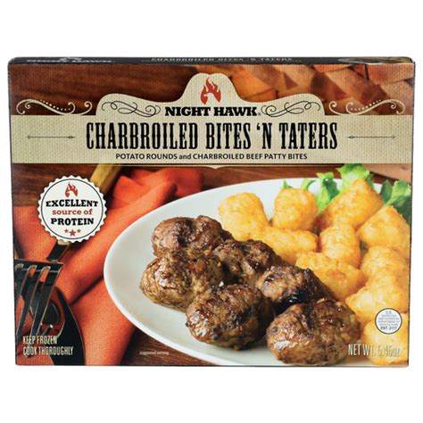 Night Hawk Potato Rounds And Charbroiled Beef Patty Bites N Taters 5