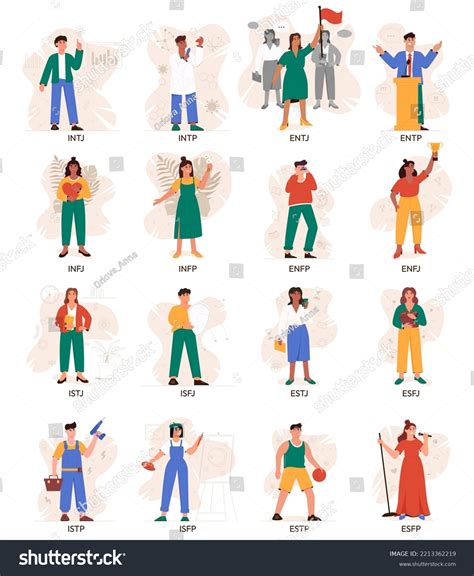 Set Mbti Person Types Socionics Mbti Stock Vector Royalty Free 2213362219 Shutterstock