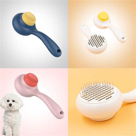 Walbest Pet Grooming Brush Dog Brush And Cat Hair Brush For Shedding Pet Cleaning Slicker Brush