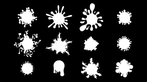 Premium Vector White Set Spray Collection Different Paint Splatter Premium Vector White Set Spray Collection Different Paint Splatter