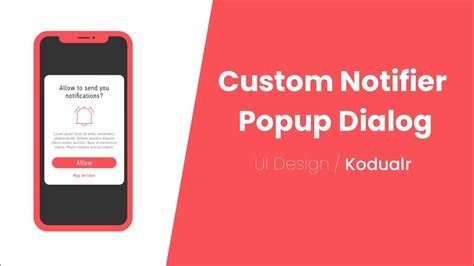 Custom Notifier In Kodular And Thunkable Kodular Tutorial Youtube