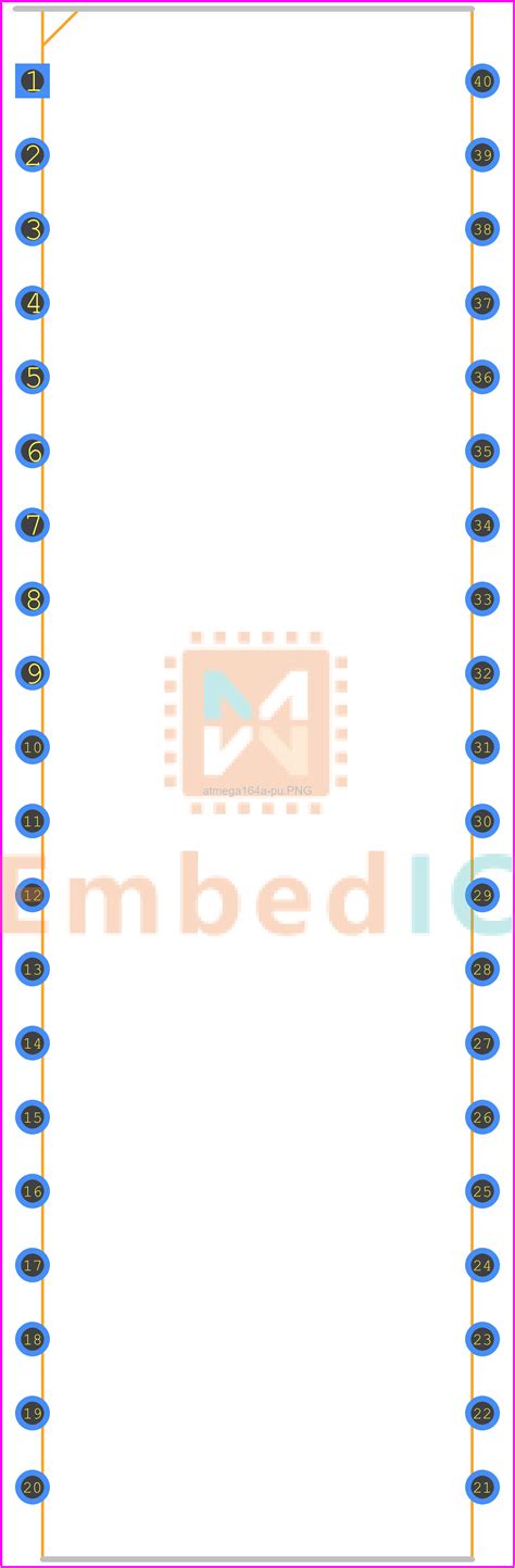 Atmega164a Pu Microchip 8bit Mcu Embedic