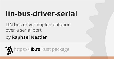 lin bus driver serial Rust 硬件库 Lib rs