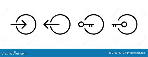 Login And Logout Vector Icon Set Sign Out Sign In Symbol Stock Vector Illustration Of