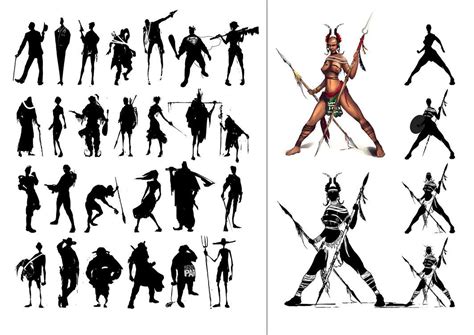 Silhouettes Illustration Character Design Character Design