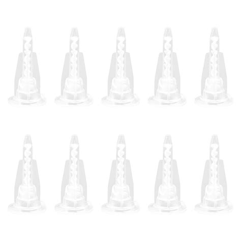 Dualoai 10 Pieces Epoxy Mixing Nozzles Portable Sturdy Applicator Nozzle Resin Mixer 8 Sections