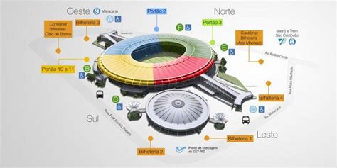 Estadio Maracana Mapa Mapa Do Estadio Maracana Brésil