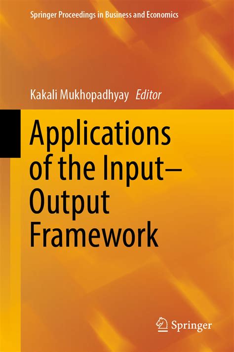 Applications Of The Input Output Framework Ebook By Epub Rakuten
